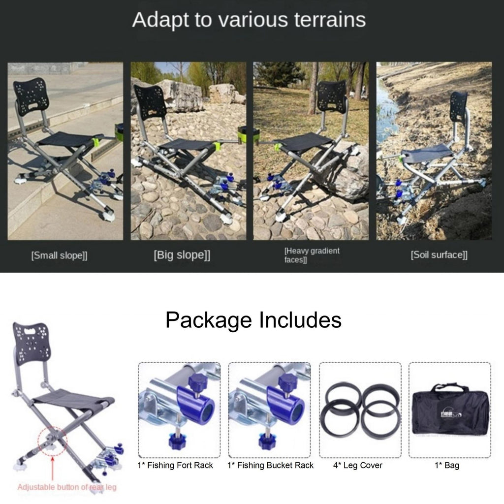 Portable and Adjustable Fishing Chair with Aluminum Alloy for All ...