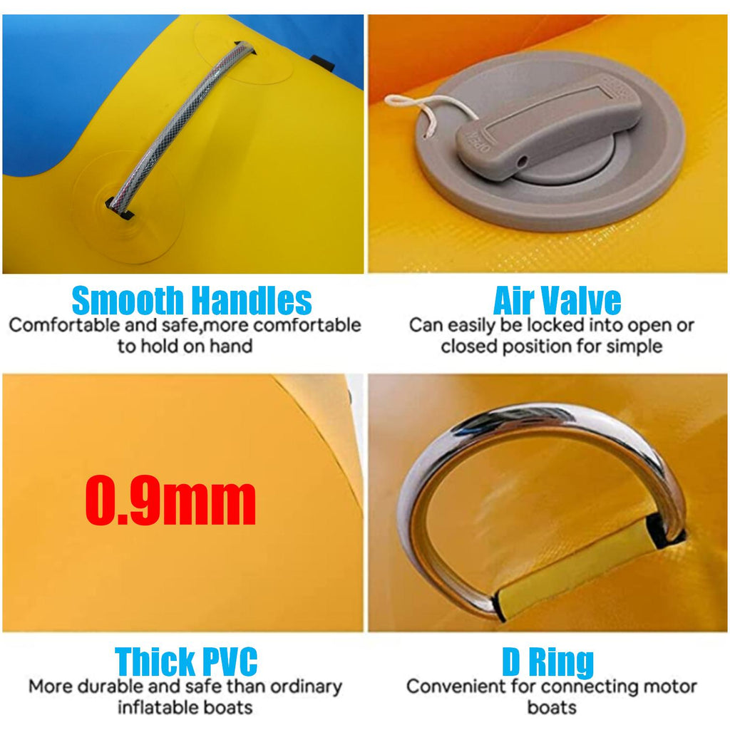 3-Person Inflatable Banana Boat Tube for Thrilling Water Snow Sports ...